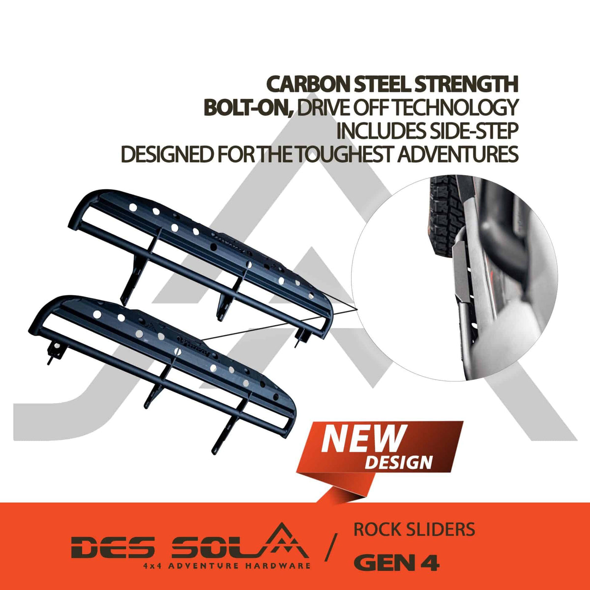 DES SOL Rock Sliders 5 Door (Jimny Year 2023+) – JimSA.co.za