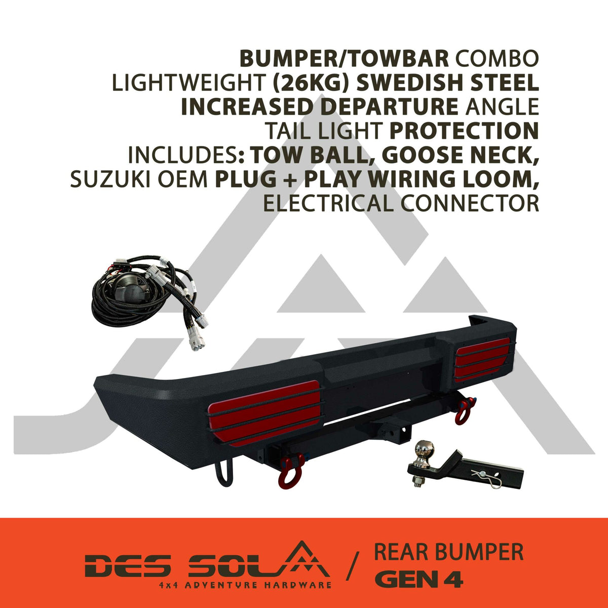 DES SOL Rear Bumper & Tow Bar Combo (Jimny Year 2018+) – JimSA.co.za
