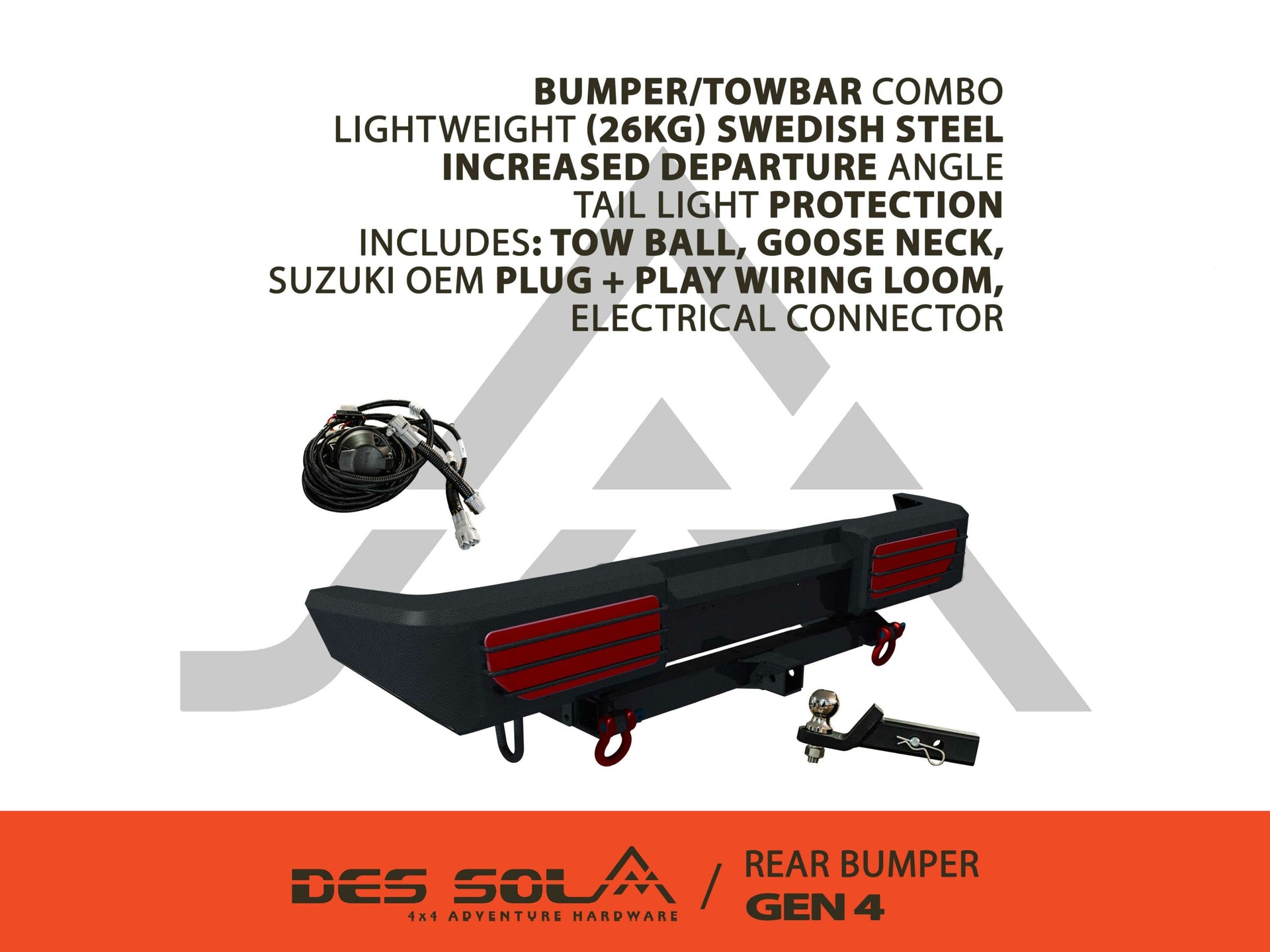 DES SOL Rear Bumper & Tow Bar Combo (Jimny Year 2018+) – JimSA.co.za